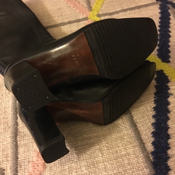 Tandy | Shoes | Tandy Black Genuine Leather Kneehigh Boots | Poshmark